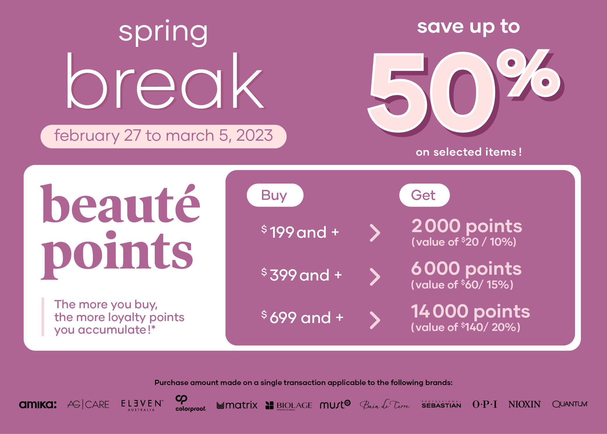 professional spring break | Beauté Star